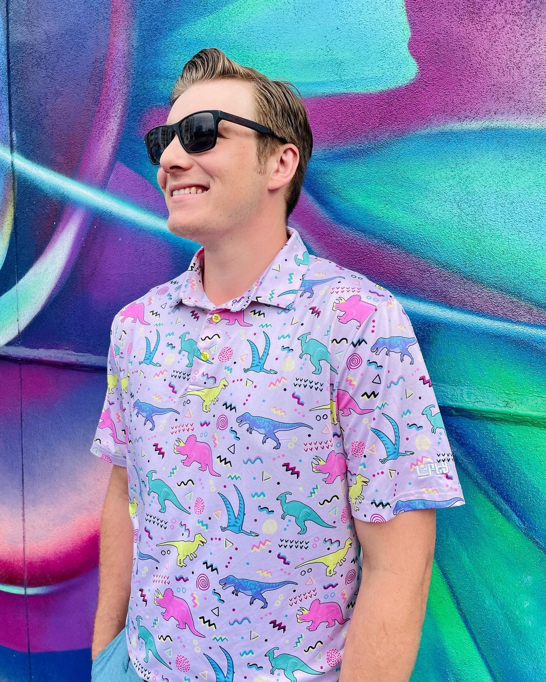 That '70s Shirt | Retro 70s Disco/Floral Golf Polo for Men – Lofty ...