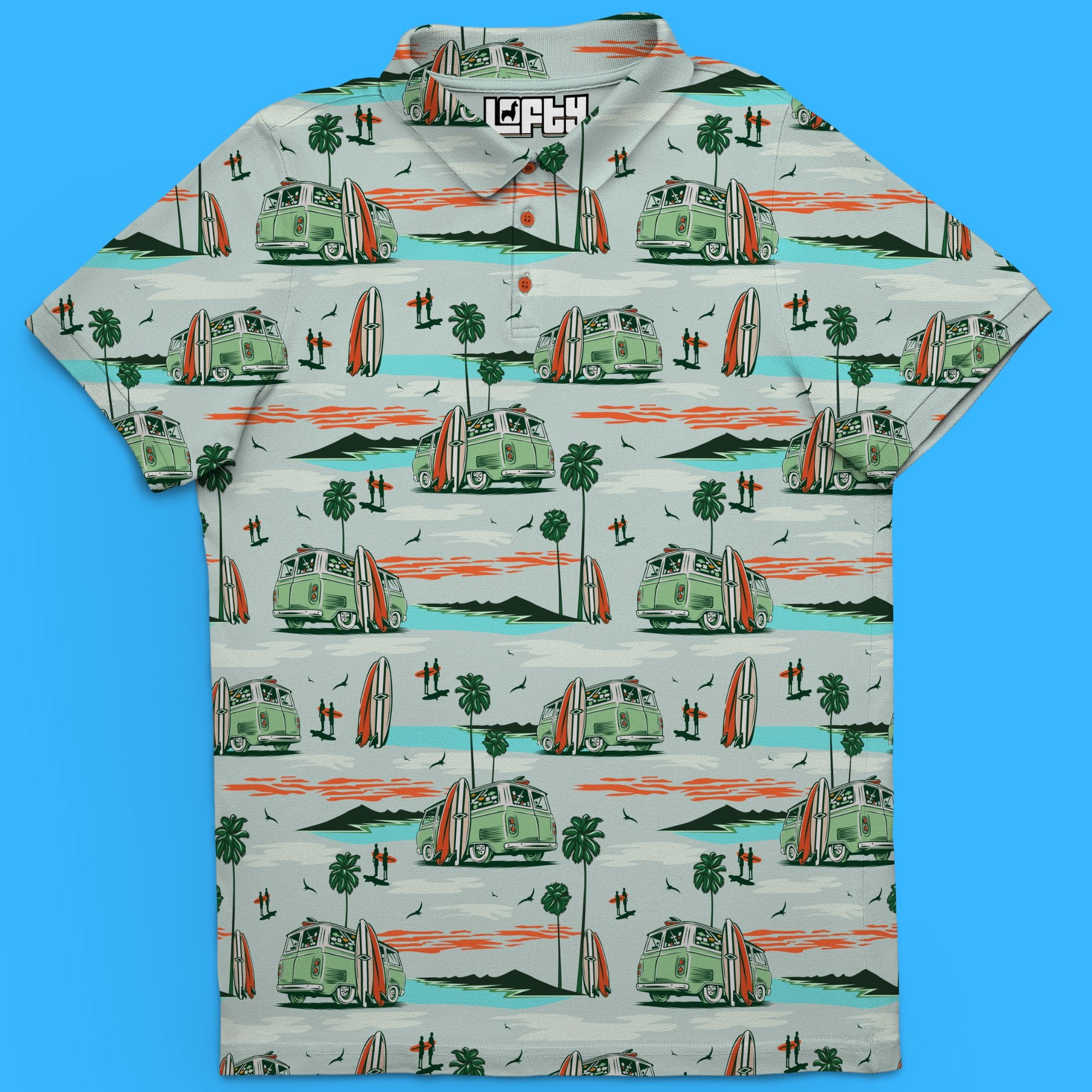 It's Bussin' | Cool Coastal Beach Golf Polo for Men (ATHLETIC FIT ...